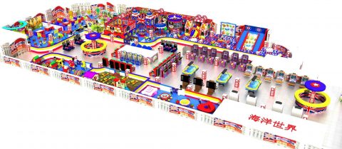Family entertainment center includes play games for children and parents.